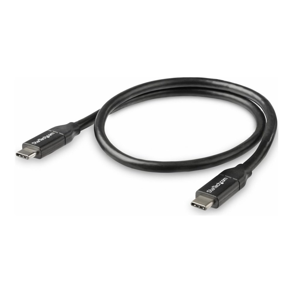 StarTech USB C to USB C Cable - 1.5 ft / 0.5m - 5A PD - White - USB 2.0 ...