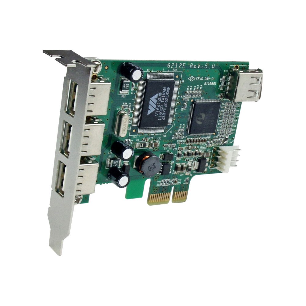 StarTech.com 4 Port PCI Express Low Profile High Speed USB Card - PCIe ...