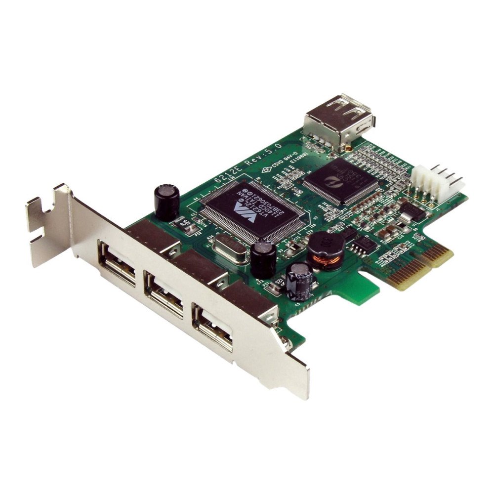 StarTech.com 4 Port PCI Express Low Profile High Speed USB Card - PCIe ...