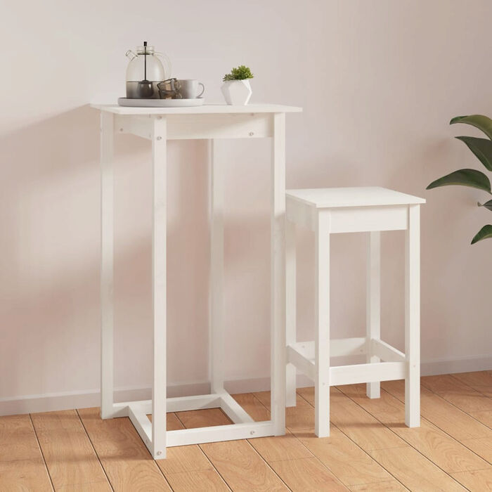Barbord vit 60x60x110 cm massiv furu - Köp online hos Möbeljätten