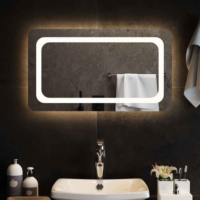Badrumsspegel LED 70x40 cm - Köp online hos Möbeljätten