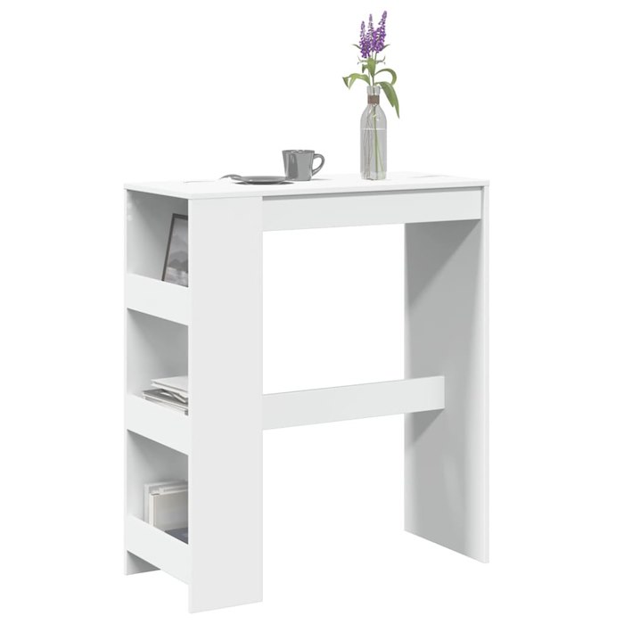 Barbord med ställ vit 90x40x103,5 cm konstruerat trä - Köp online hos ...