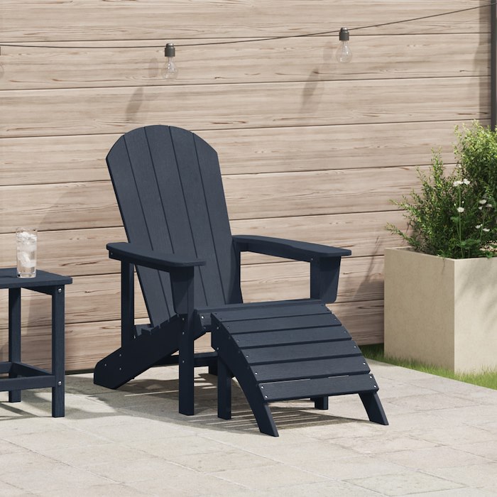 Adirondackstol Mörkblå 82 x 74 x 92 cm HDPE - Köp online hos Möbeljätten