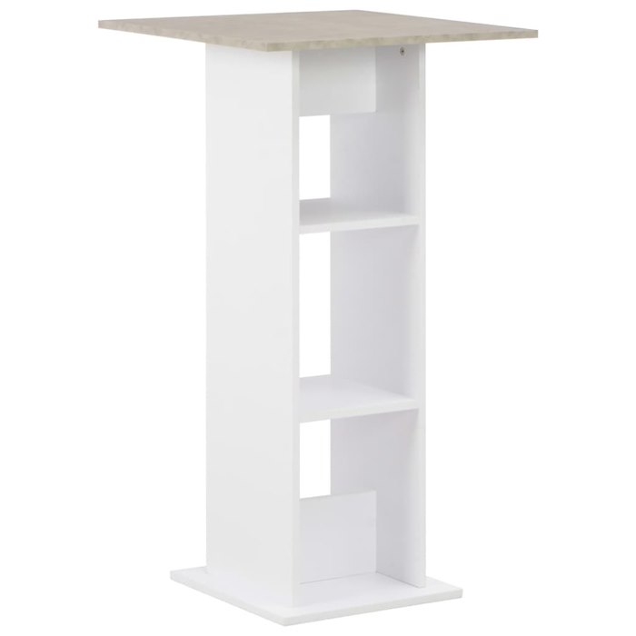 Barbord vit och betonggrå 60x60x110 cm - Köp online hos Möbeljätten