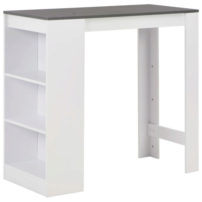 Barbord med hylla vit 110x50x103 cm - Köp online hos Möbeljätten